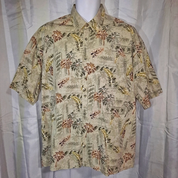 campia moda | Shirts | Campia Moda Hawaiian Shirt Mens Xl Light Green ...